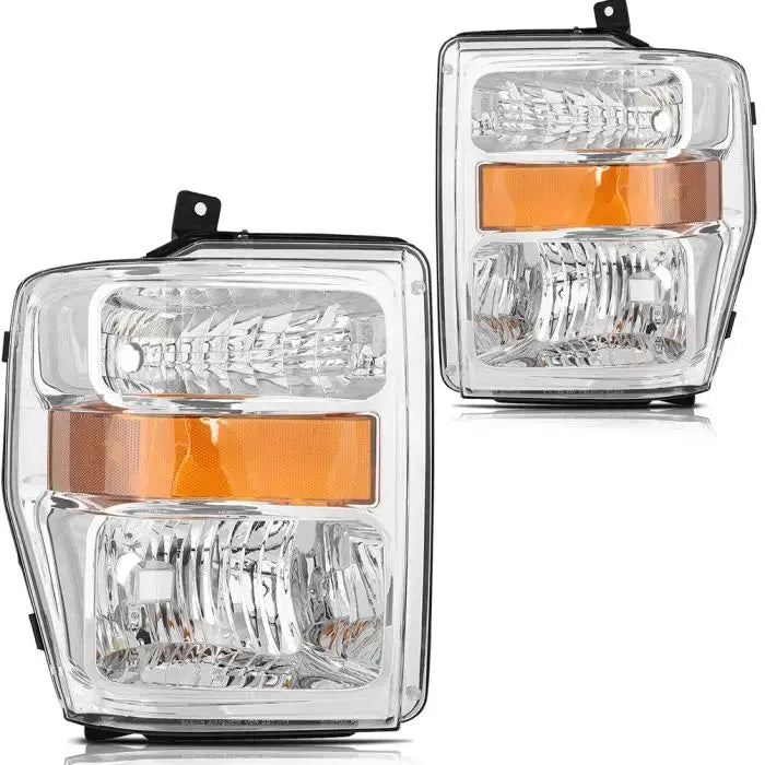 2008-2009 Ford F250 F350 Headlight Assembly Driver and Passenger Side ...