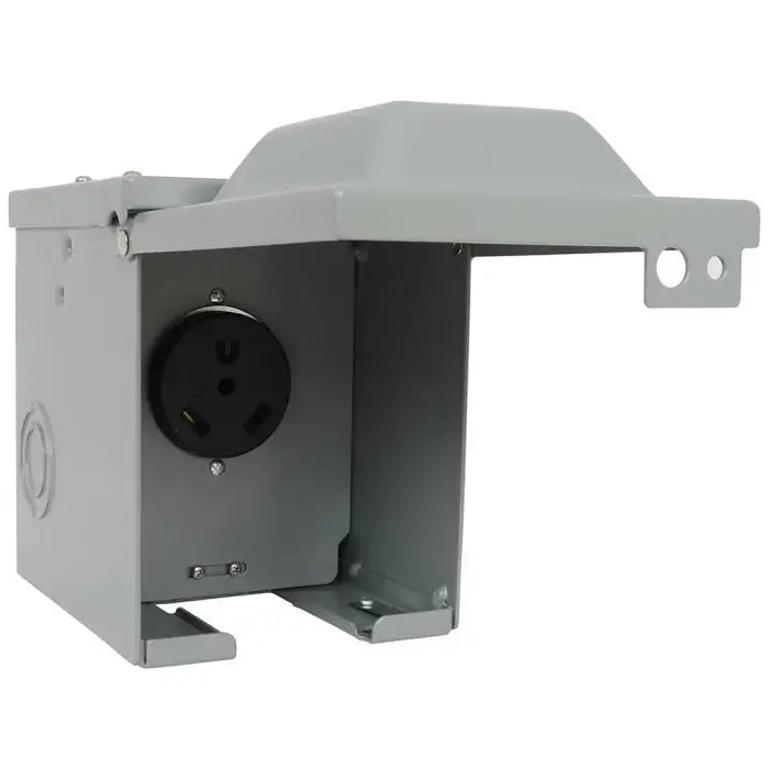 30Amp RV Power Outlet Panel Box 120/240V Mount Outdoor Home Unmetered ...