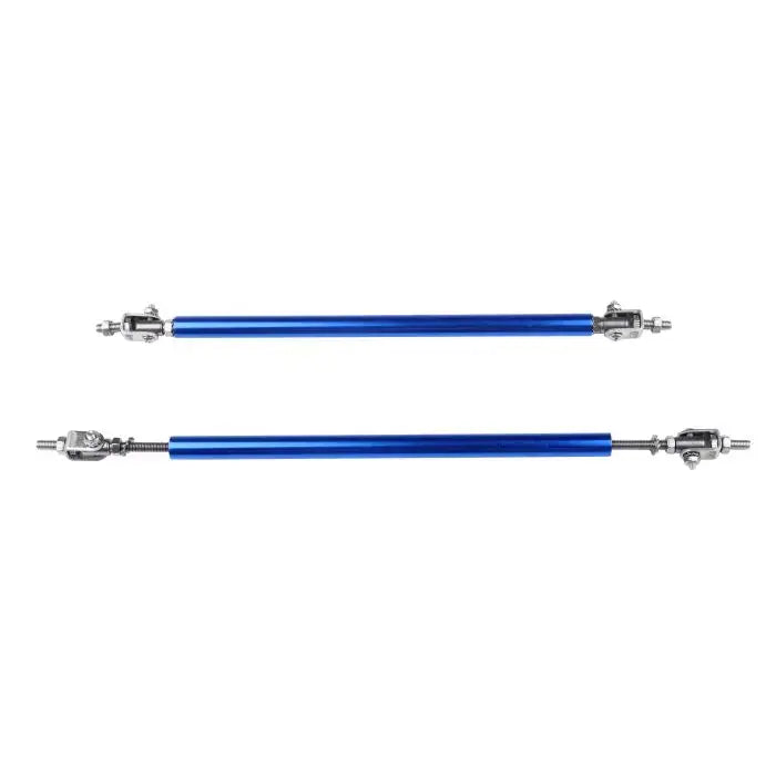 2X blue Adjustable Front Bumper Lip Splitter Spoiler Strut Rod Tie Sup ...