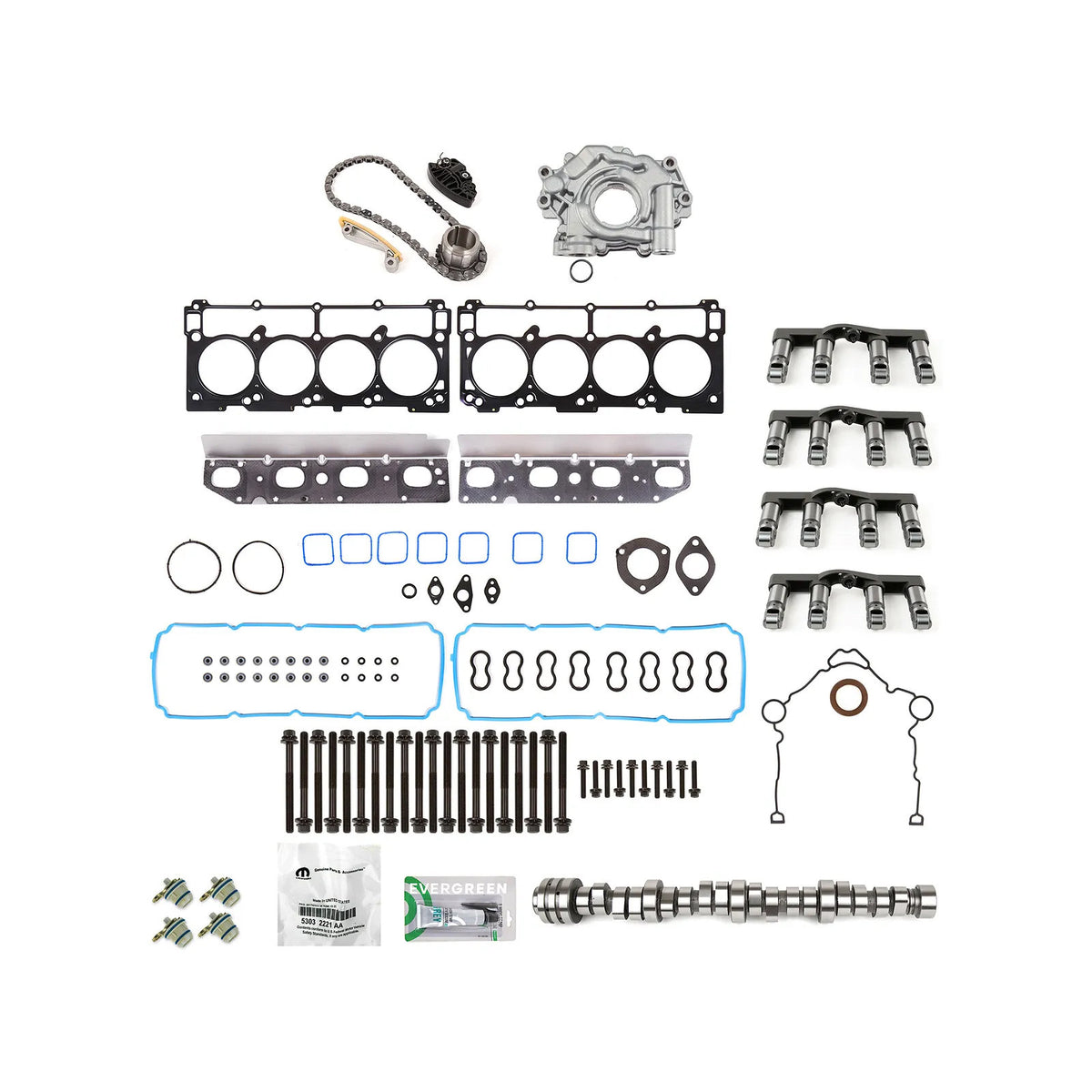 Complete NON MDS Lifters Camshaft for 09-16 Chrysler Dodge Jeep 5.7L H ...
