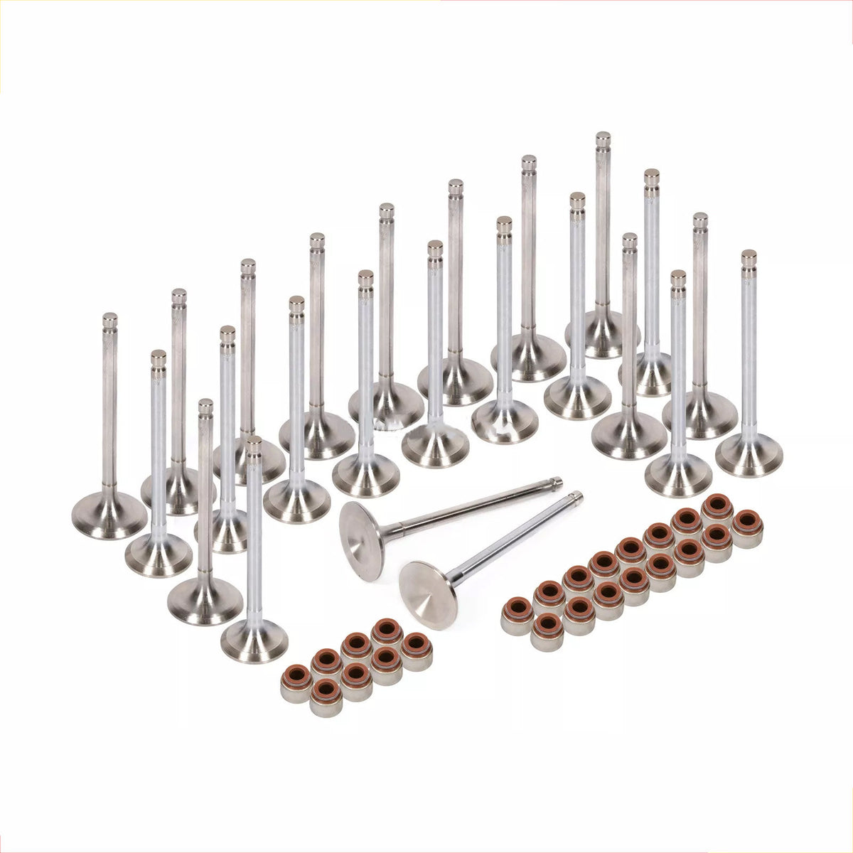 Intake Exhaust Valves w/ Seals Fit 91-99 Mitsubishi Dodge Kia Hyundai ...