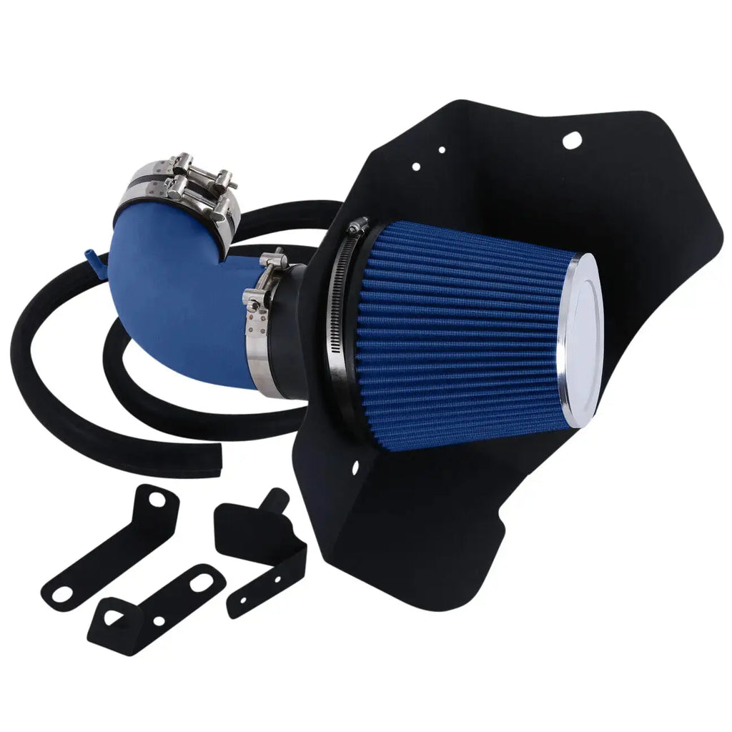 Blue Cold Air Intake Piping + Heat Shield For 2009-2015 Cadillac Cts-V ...