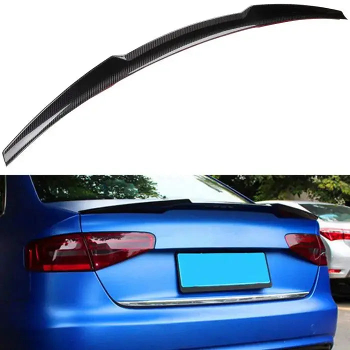Fits 2013-2016 Audi A4 Sedan Real Carbon Fiber Trunk Spoiler Wing ...