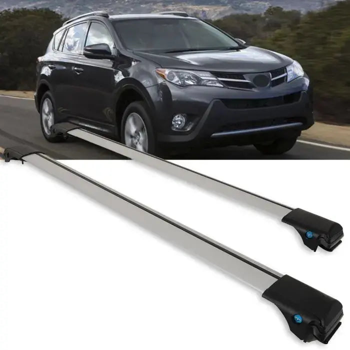 For 2013-2018 Toyota RAV4 roof rack Aluminum Black luggage Cross Bar c ...