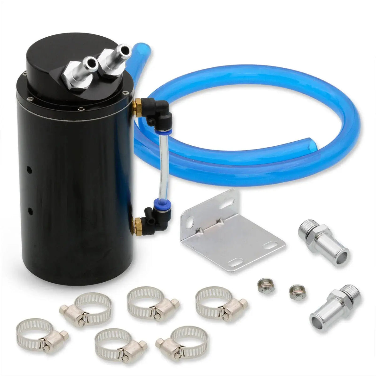 Black 350Ml Cylinder Oil Catch Can Tank W/ Drain For Mazda Rx7 Rx8 ...