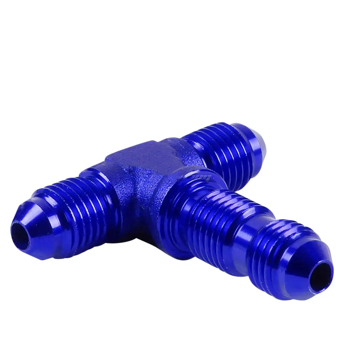 An6 An-6 Male On Run Female Bulkhead Flare Blue Anodized Tee Fitting F ...