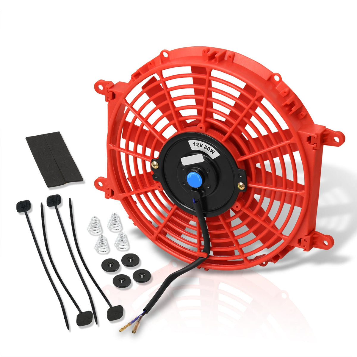 Universal 10" Radiator Fan Red – Dynamic Performance Tuning