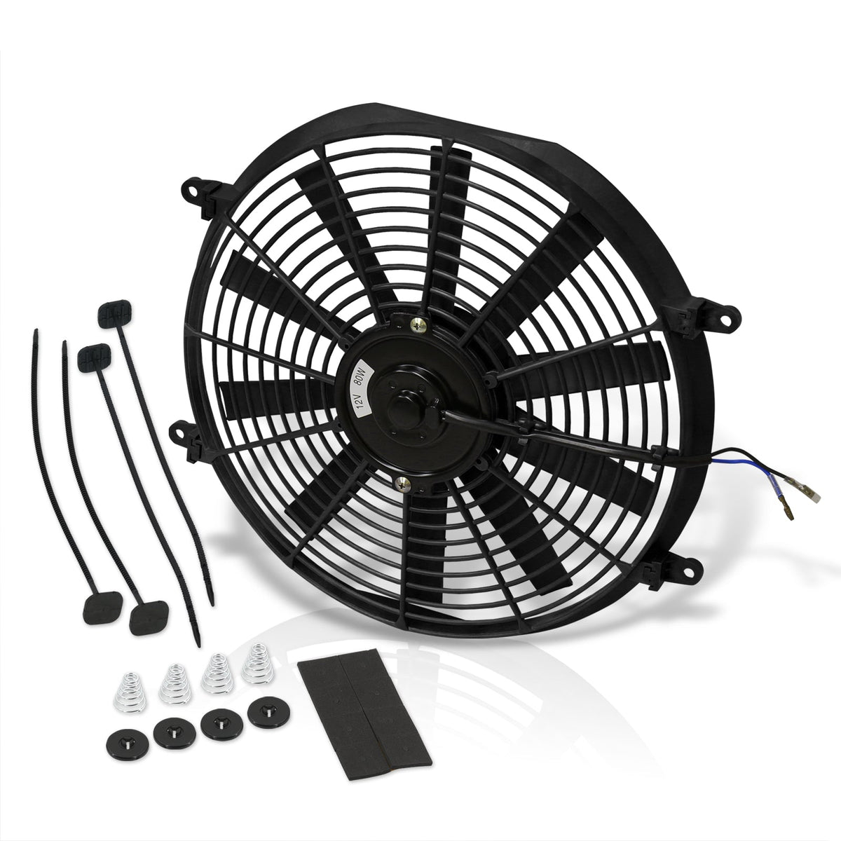 Universal 14" Radiator Fan Black – Dynamic Performance Tuning