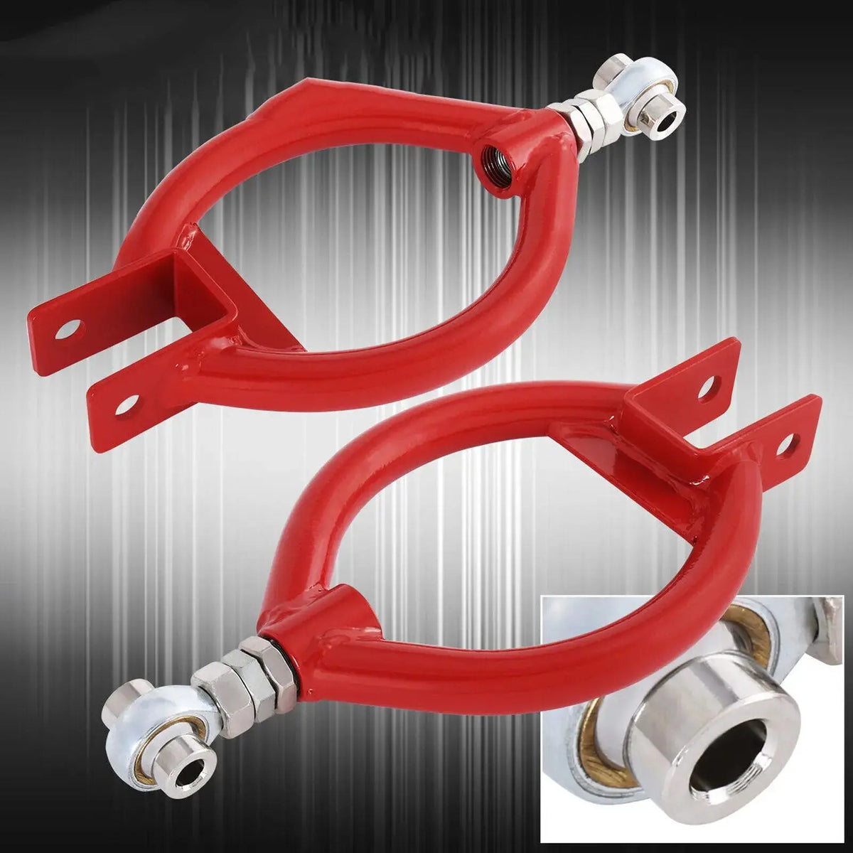 Red Jdm Adj. Rear Upper Control Camber Kit Arms For 1989-1994 Nissan ...