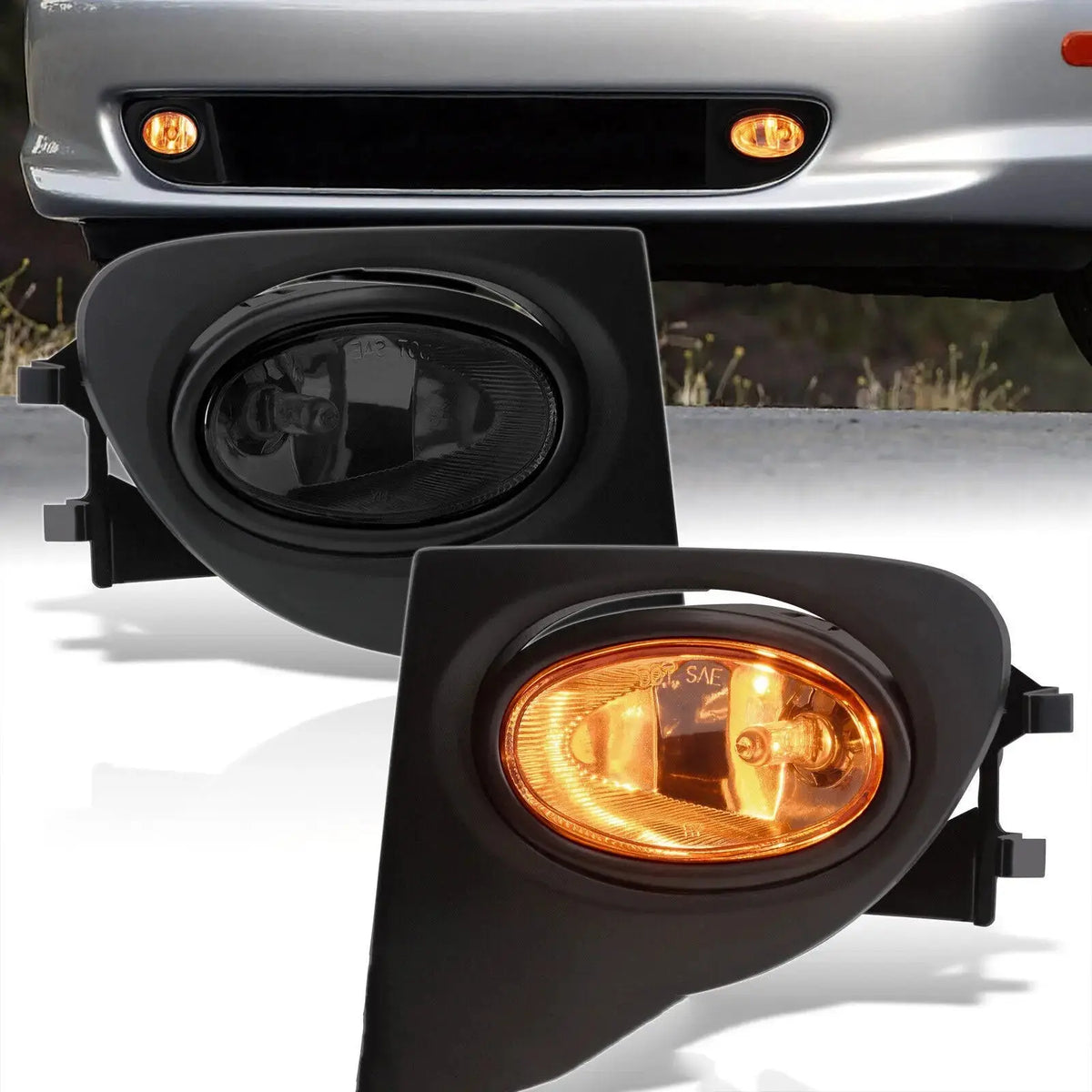 Smoke Driving Bumper Fog Lights Lamps + Switch For 2002-2005 Honda ...