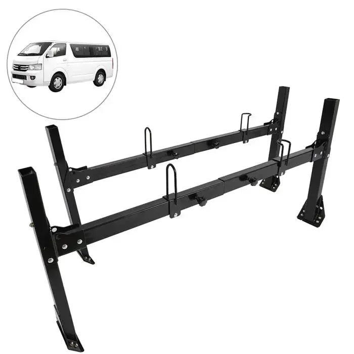 Steel Black 2 Bar Ladder VAN Roof Rack for Ford Econoline Fullsize 350 ...