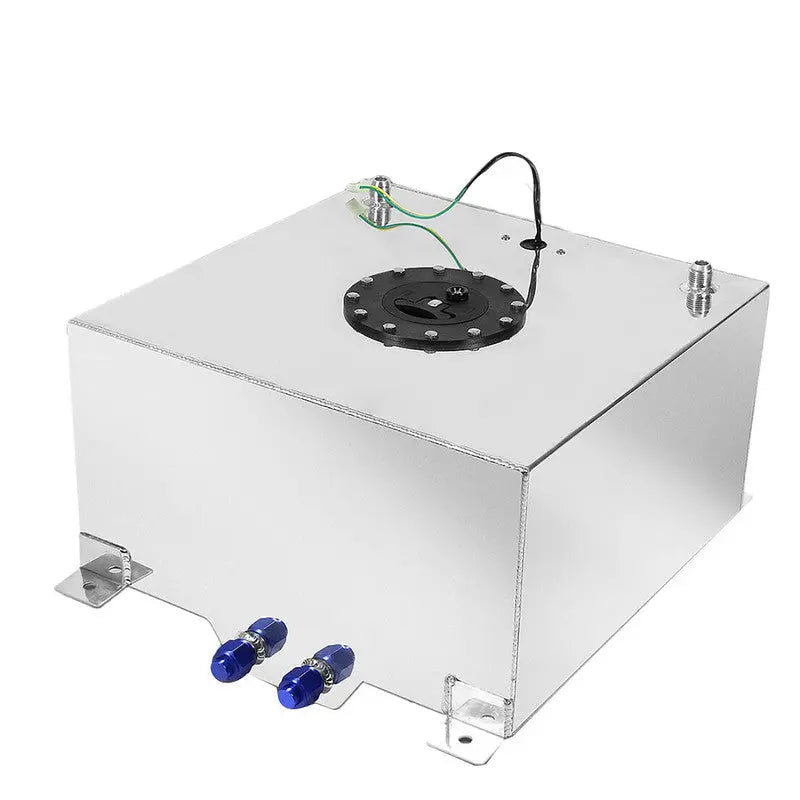 10 GALLON LIGHTWEIGHT PERFORMANCE POLISHED ALUMINUM FUEL CELL TANK+LEV ...
