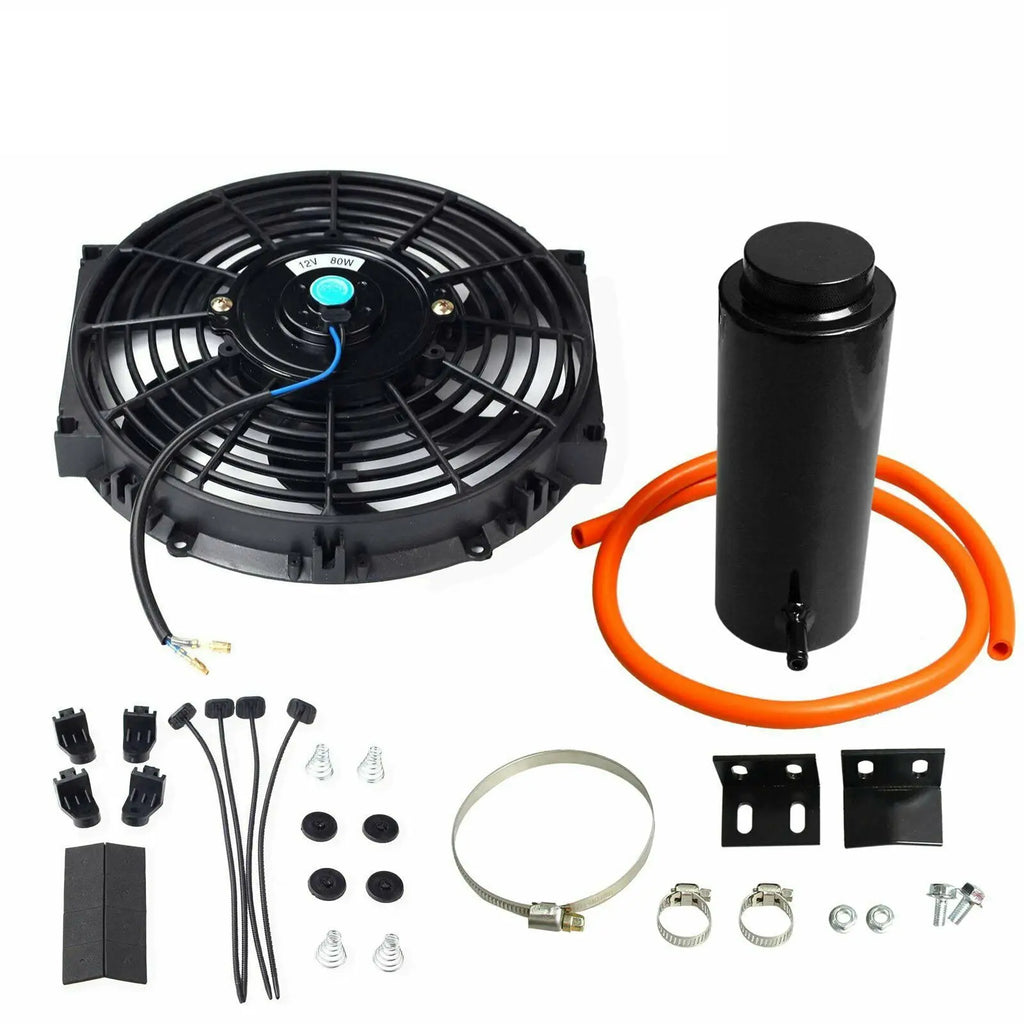 10"Inch Radiator Fan Thin Electric Cooling 12V 1500Cf Black+Coolant Ta ...