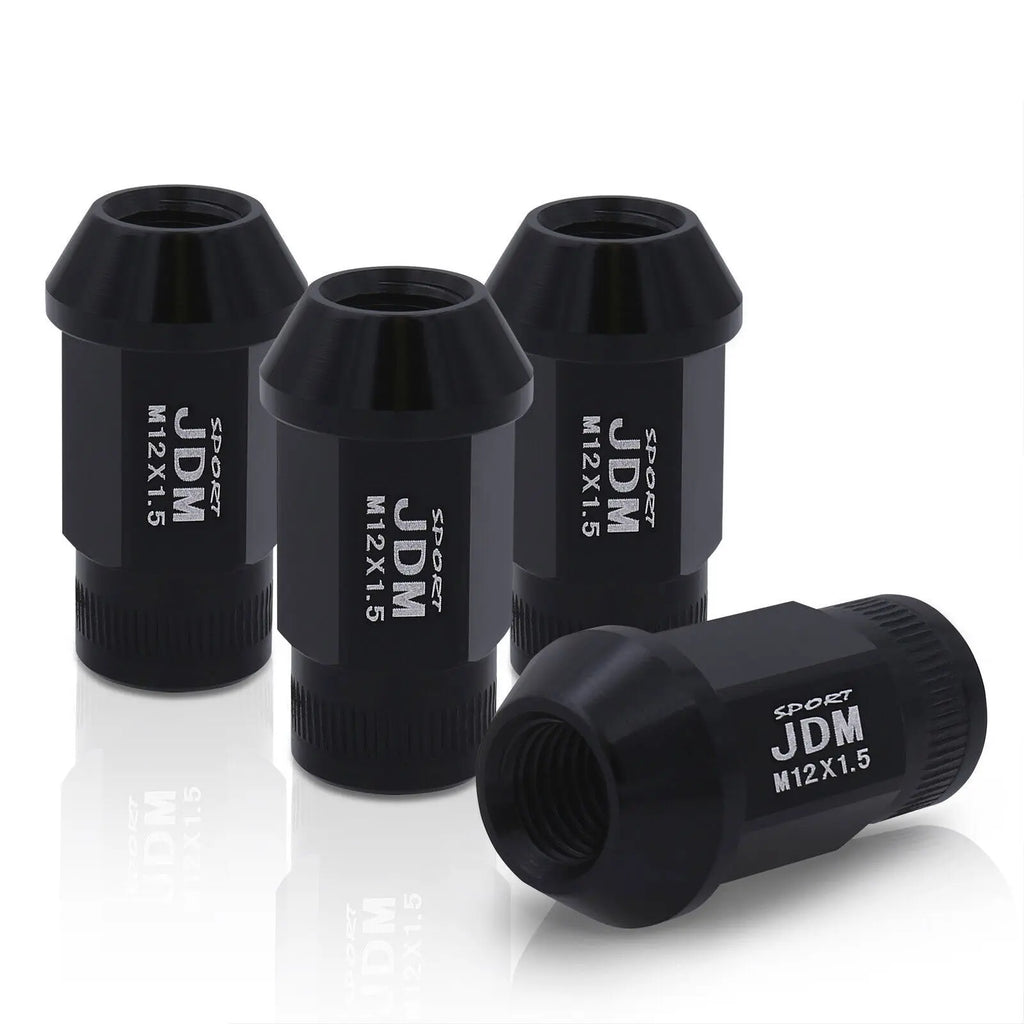12X1.5Mm Thread Pitch Universal Lug Nut Jdm Sport Black Open Ended ...