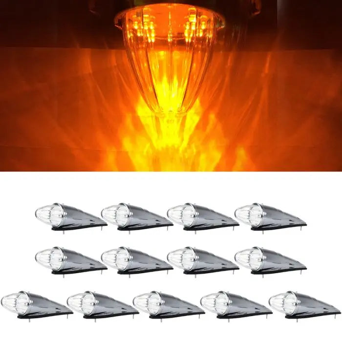 13X 17 led Amber universal Led Torpedo Roof cab marker Top Running tru ...