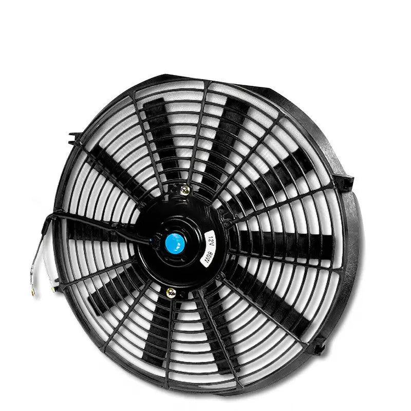 14" PULL/PUSH SLIM 12-VOLT ELECTRIC RADIATOR BLACK FAN COOLING+MOUNTIN ...