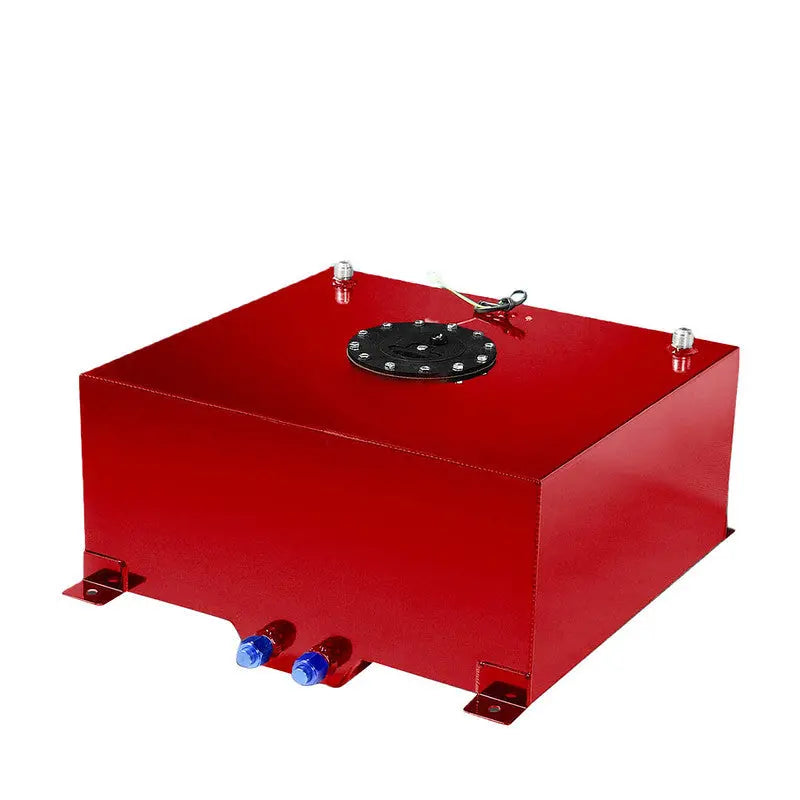 15 GALLON LIGHT PERFORMANCE RED COATED ALUMINUM FUEL CELL TANK+LEVEL S ...
