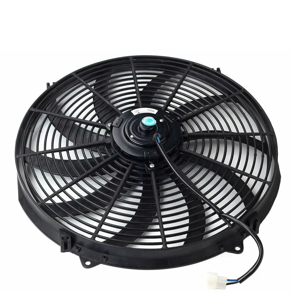 16" Electric Radiator/Engine Cooling Fan+Mounting Zip Tie Kit Black Un ...