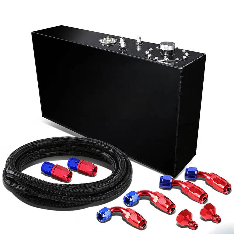 17 GALLON TOP-FEED COATED RACE SLIM FUEL CELL TANK+LEVEL SENDER+STEEL ...
