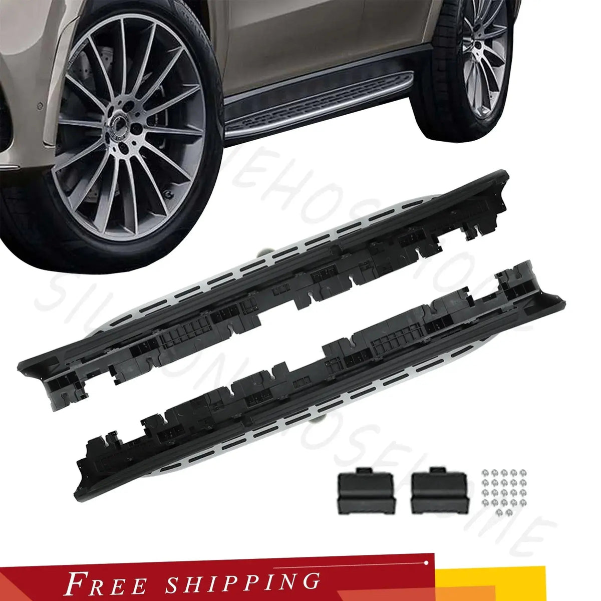 20 21 22 Mercedes Benz W167 GLE Class Side Step Nerf Bar Running Board ...
