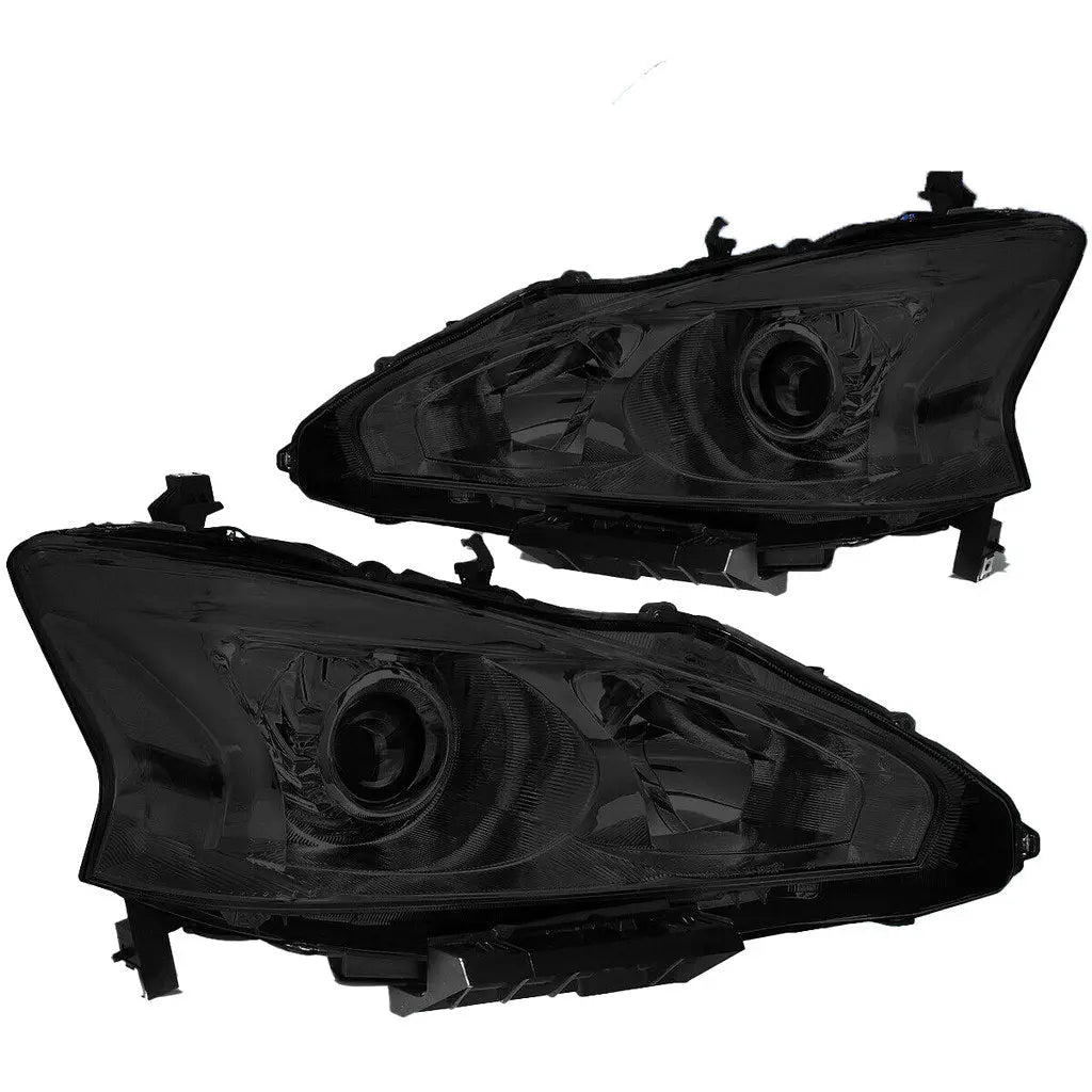 2013-2015 Nissan Altima Sedan Pair Projector Headlight Lamp Set Smoked ...