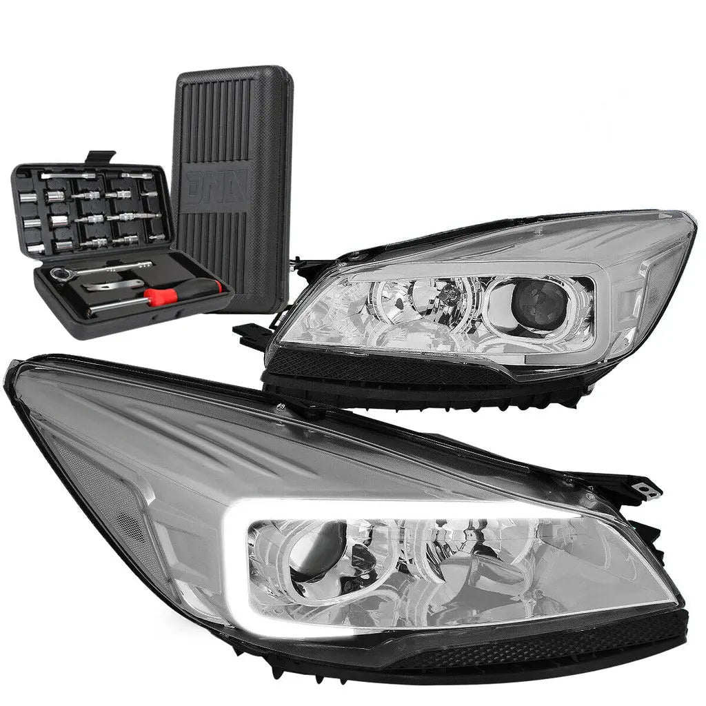 2013-2016 Ford Escape Led Drl Chrome Clear Signal Projector Headlights ...