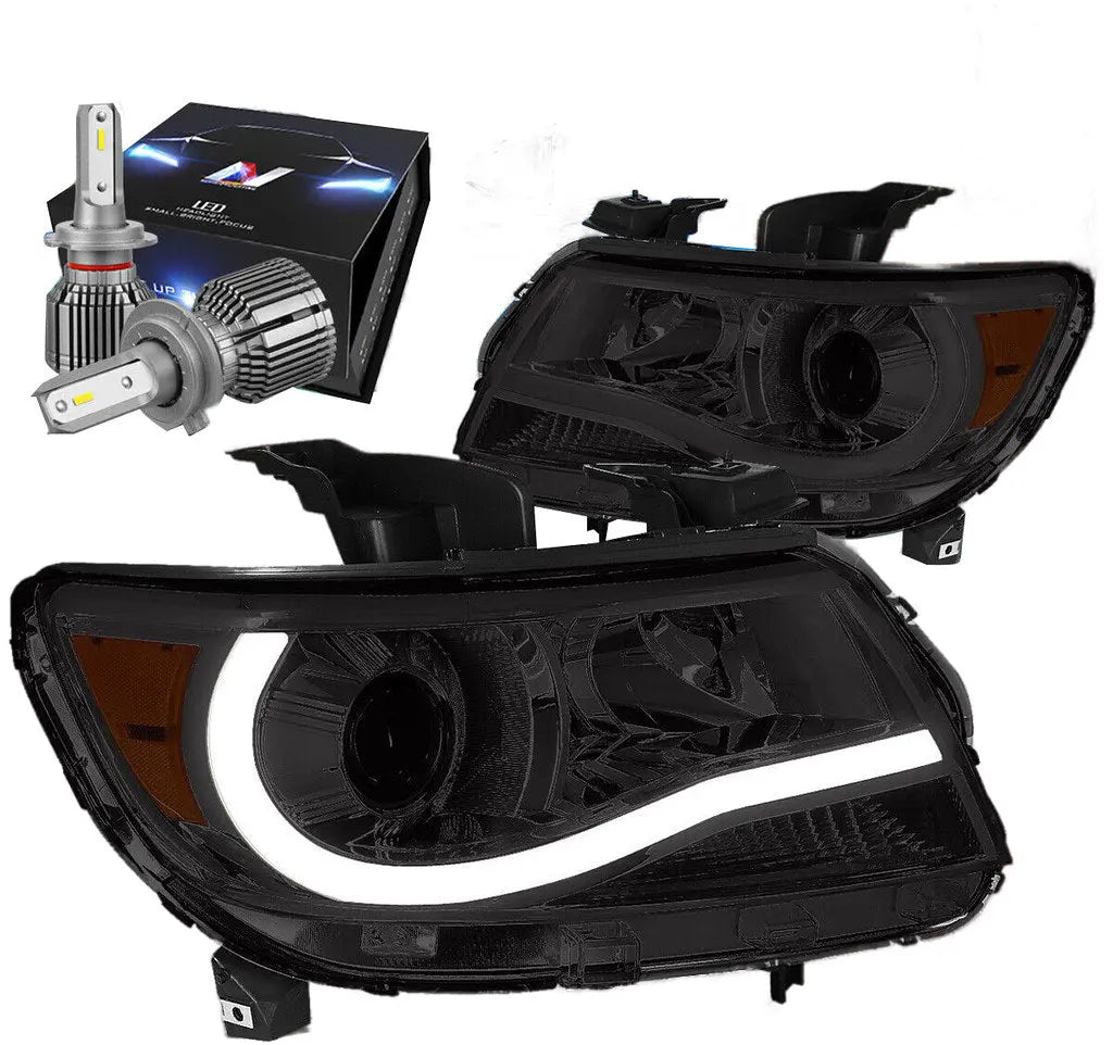 2015-2020 Chevy Colorado Led Projector Headlight W/Led Kit+Cool Fan Sm ...