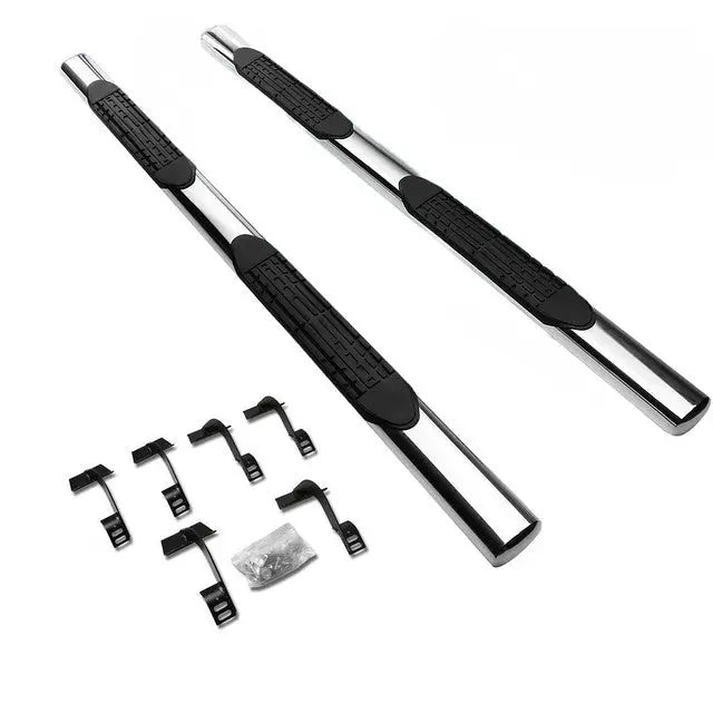 2015-2020 Ford F-150/Super Duty Crew Chrome 4"Side Step Bar Running Bo ...