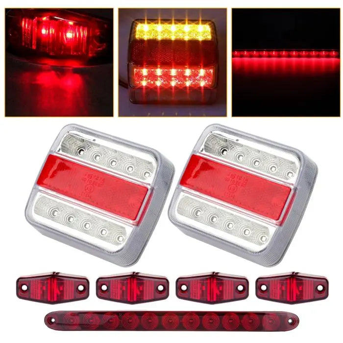 2X 14 led 4 inch red indicator trail light Pickup Truck +red bar + sid ...