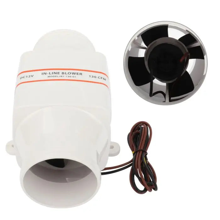3'' Inches Line 12V Volt Marine Boat Bilge Air Blower Fan 130 CFM Vent ...