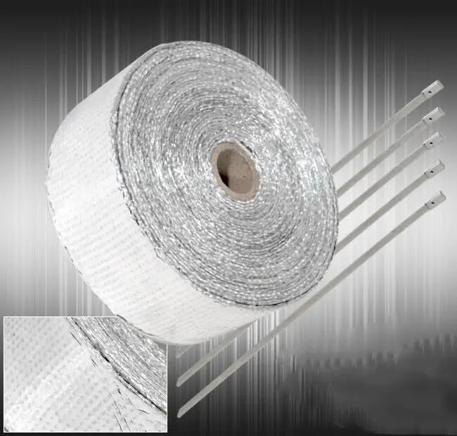 30Ft X 2" X 1.5Mm Jdm Heat Thermo Wrap Cover Turbo Charger Header ...