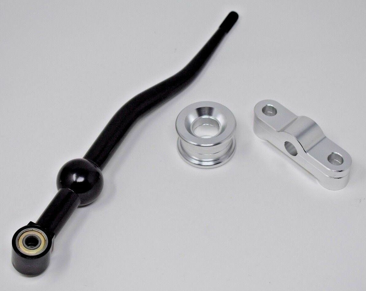 Dual Bend Short Shifter W/ Billet CNC B-Series Shift Linkage Bushings ...
