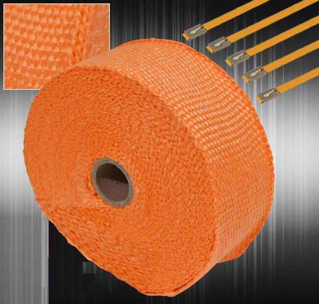 360"/30Ft Turbo Super Charge Manifold Heat Reduction Wrap Shield +Zip ...