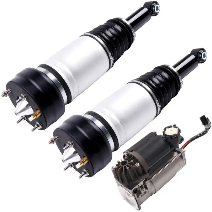 3PCS Rear Air Suspension Shock + Compressor For Jaguar XJ XJ8 XJR V8 2 ...