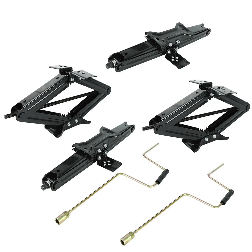 4 Pcs 24" 5000Lb Rv Scissor Leveling Jacks Trailer Stabilizer With 2 H ...