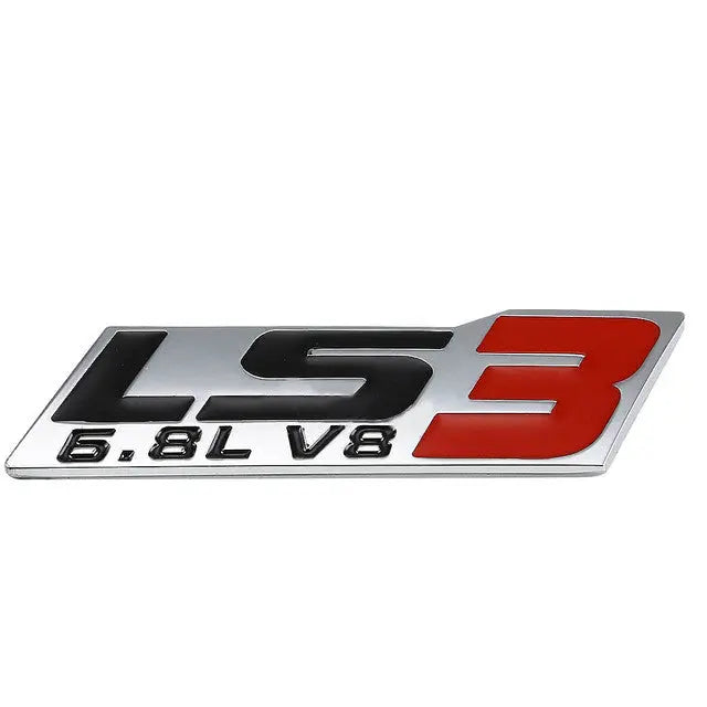 6.3 Chevy/Gm Ls3 Ls V8 Stick On 3D Chrome Auto Metal Emblem Trim Badge ...