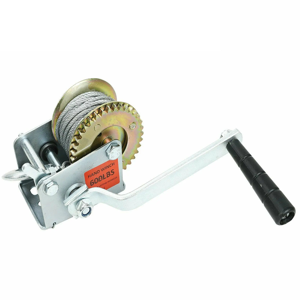 600Lb Steel Cable Hand Winch Crank Gear Winch Atv Boat Trailer Heavy D ...