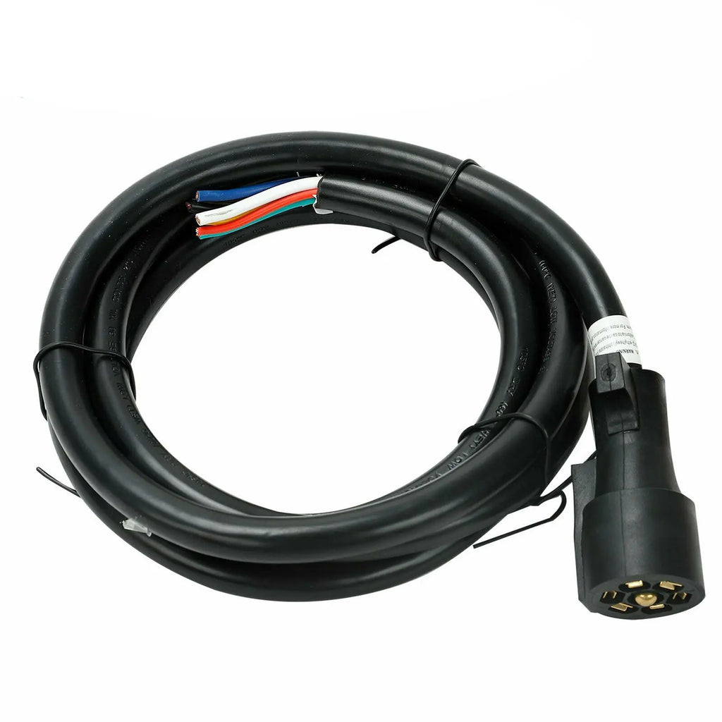 8 Feet 7 Way Rv Trailer Plug Wire Connector Inline Cord 7 Pin Inline H ...
