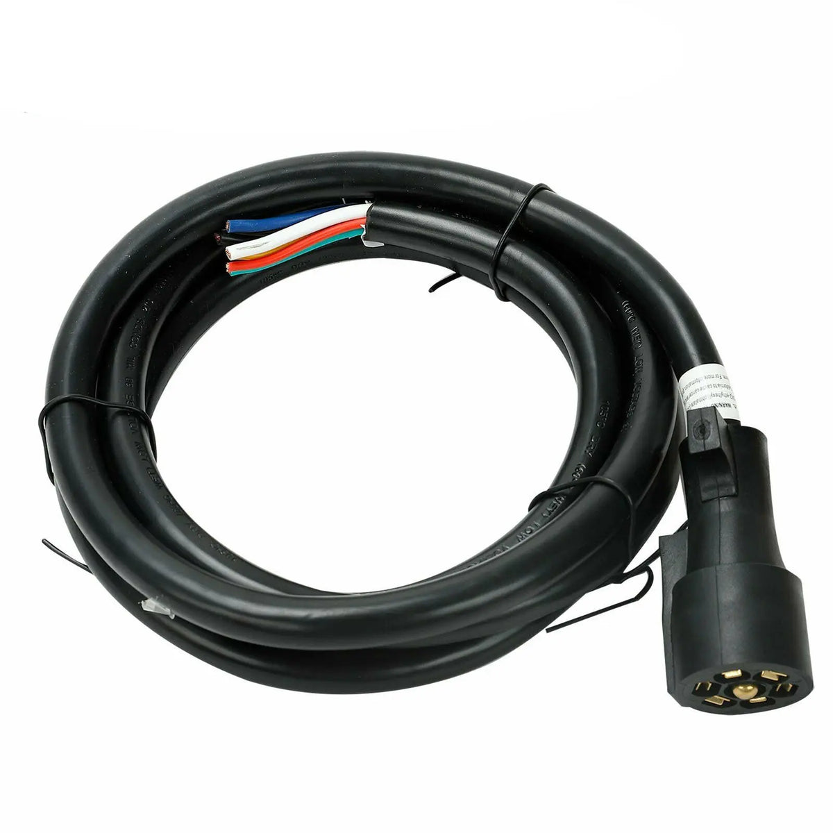 8 Feet 7 Way Rv Trailer Plug Wire Connector Inline Cord 7 Pin Inline H ...
