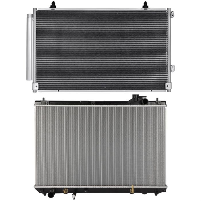 Aluminum Radiator & AC Condenser Cooling Kit 2001-2007 Toyota Highland ...