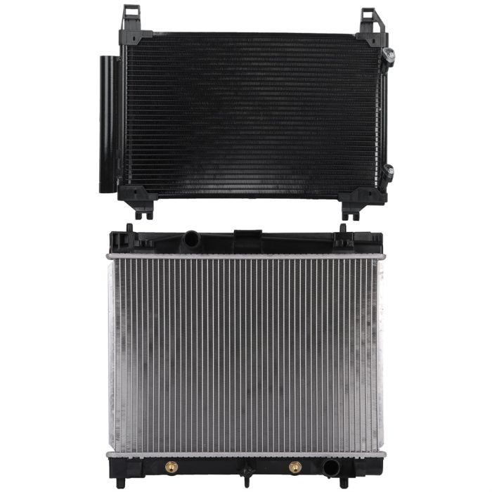 Aluminum Radiator & AC Condenser Cooling Kit 2007-2015 Toyota Yaris ...