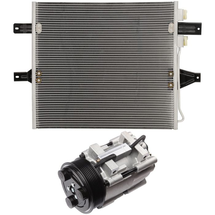 AC Condenser & AC Compressor Cooling Kit 2006-2007 Dodge Ram 2500 ...
