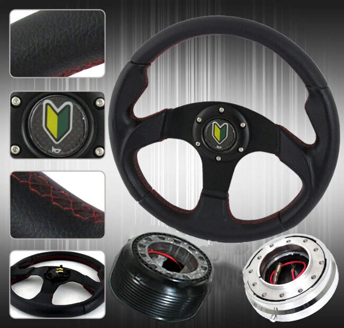 89-05 Eclipse 320Mm Drift Car Steering Wheel + Quick Release + Hub ...