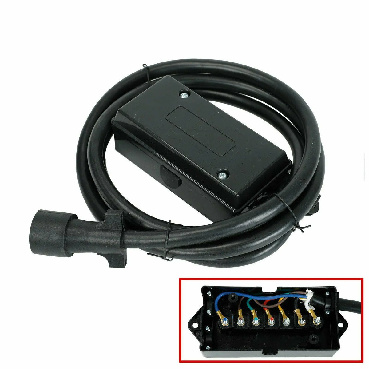 8Ft 96Inch Trailer Cord Pre-Wired Harness 7 Way Rv Cable W/Conjunction ...