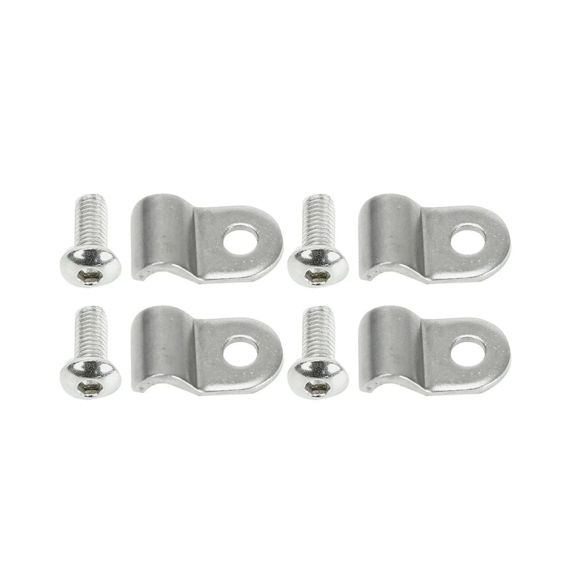 8X Stainless Steel 3/16" Brake Line Clamps Clips W/ Screws Street Rod ...
