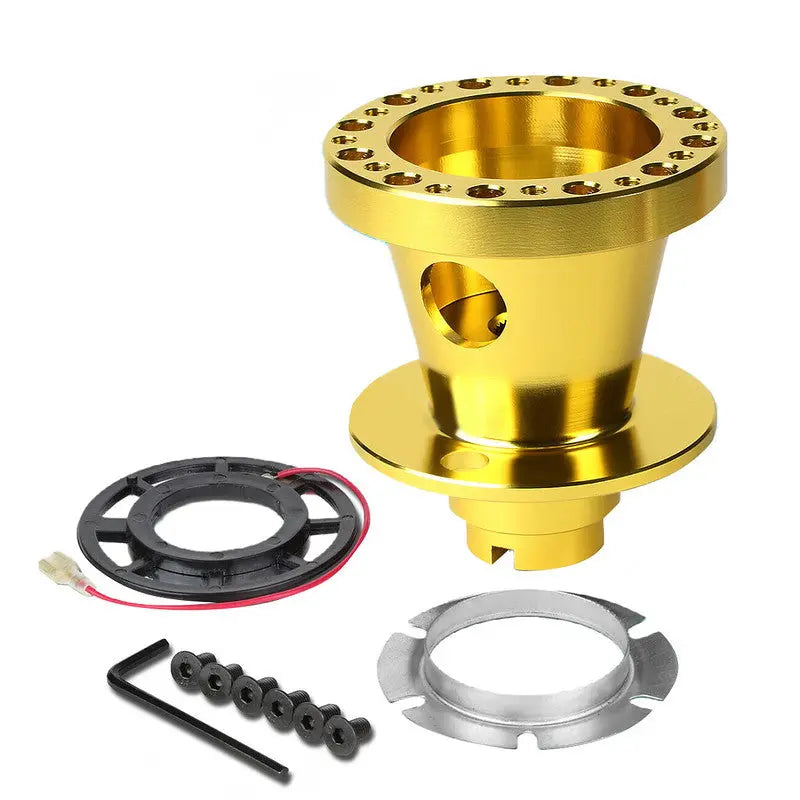 92-95 Civic Eg/Integra Dc2 Gold Full Aluminum Steering Wheel Hub Adapt ...