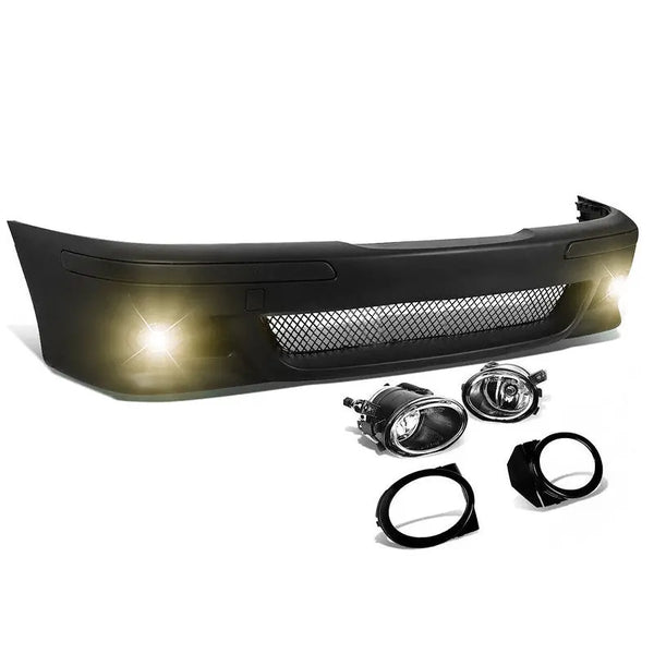 96-03 Bmw E39 5Series M5 Style Abs Front Bumper Cover Body Kit+Fog Lig ...