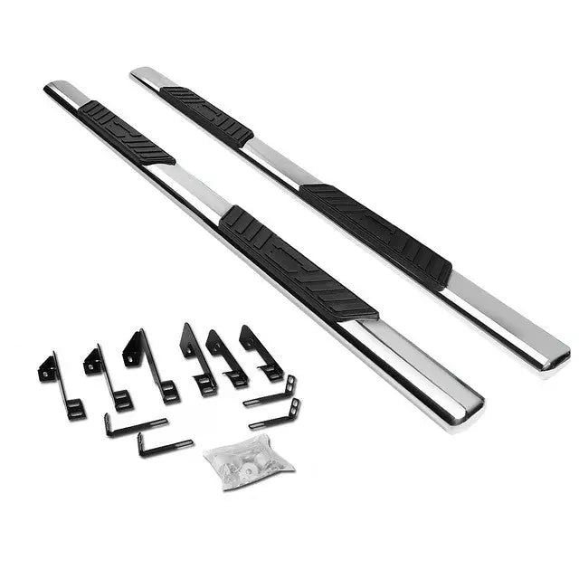 99-14 Gmc Sierra Crew Cab Stainless 5" Chrome Oval Side Step Nerf Bar ...