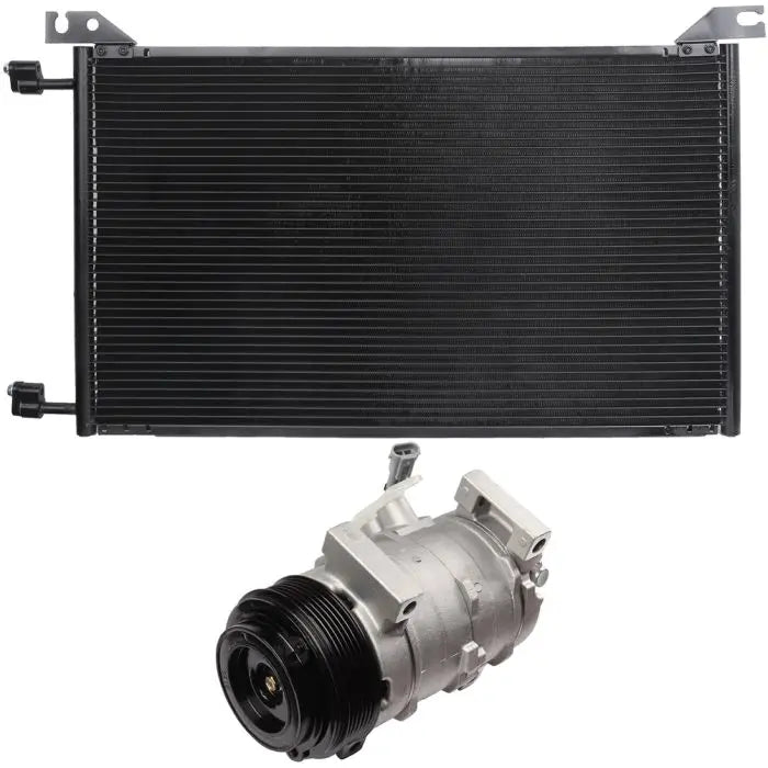 AC Condenser & Compressor Cooling Kit 03-05 07-13 Chevrolet Silverado ...