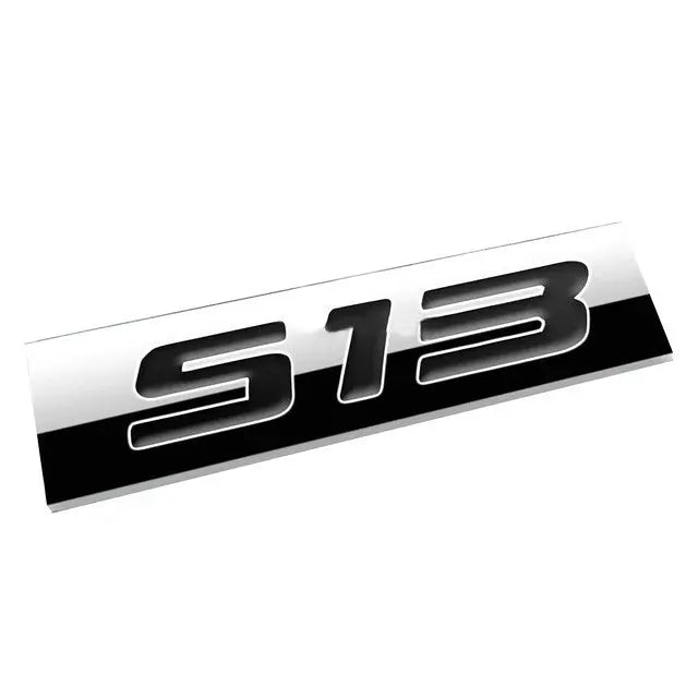 Aluminum Stick On 3D Polished Black Letters S13 Emblem Trim Badge Logo ...